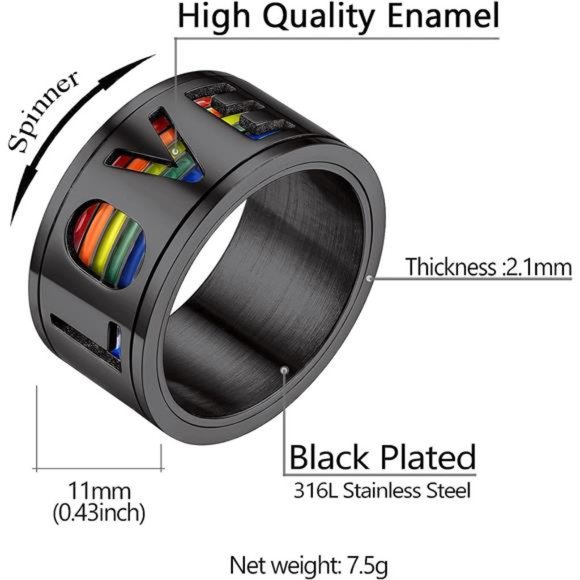 Jewelry | Pride Jewelry Fidget Band Rings For Men Women | Poshmark